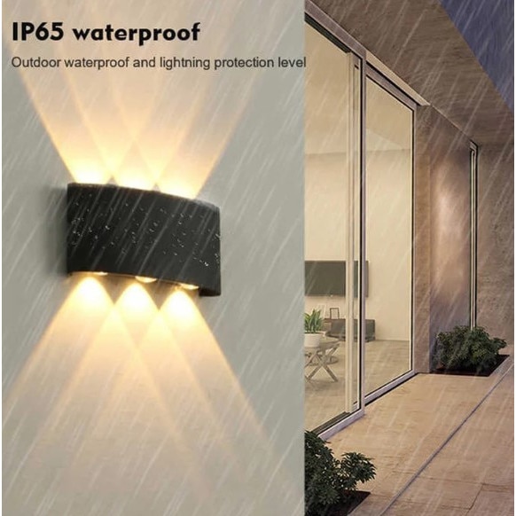 Aplica LED de perete, fatada 6W cu lupa, IP65, lumina calda 3000k ...