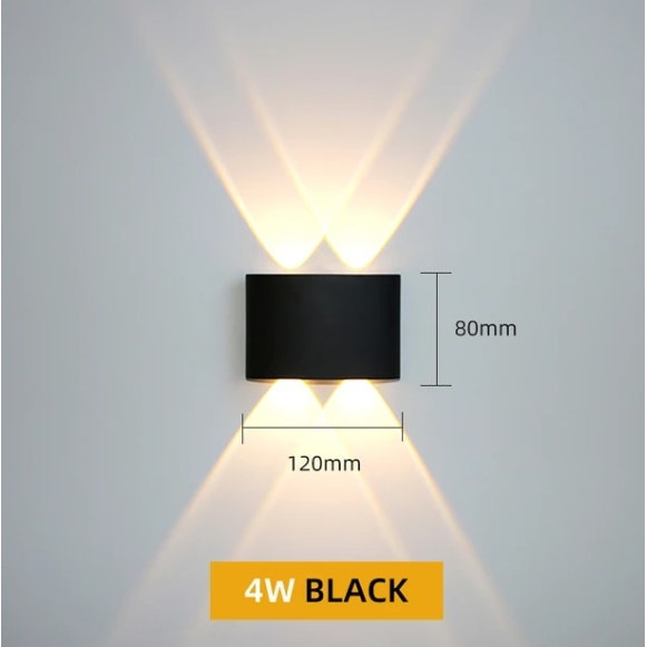 Aplica LED de perete, fatada 4W cu lupa, IP65, lumina calda 3000k ...