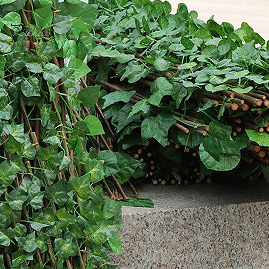 Gard Extensibil cu Frunze Artificiale, Verde, Extensibil 120x30x50 cm ...