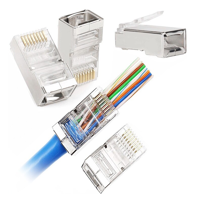 Mufa RJ45 ecranata cu Pass Through, Cat 5e - eMAG.ro