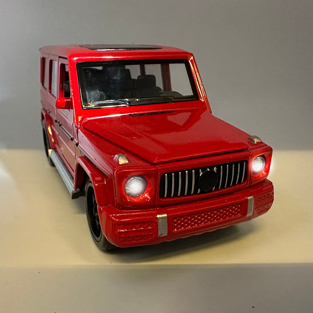 Macheta de metal Mercedes Benz Clasa G, 1:36, rosu, Motor pull-back ...