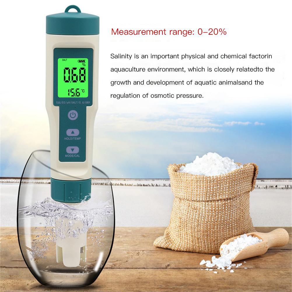 Tester COM-600 Profesional 7 in 1 Salinitate / PH / TDS / EC / SG / ORP ...