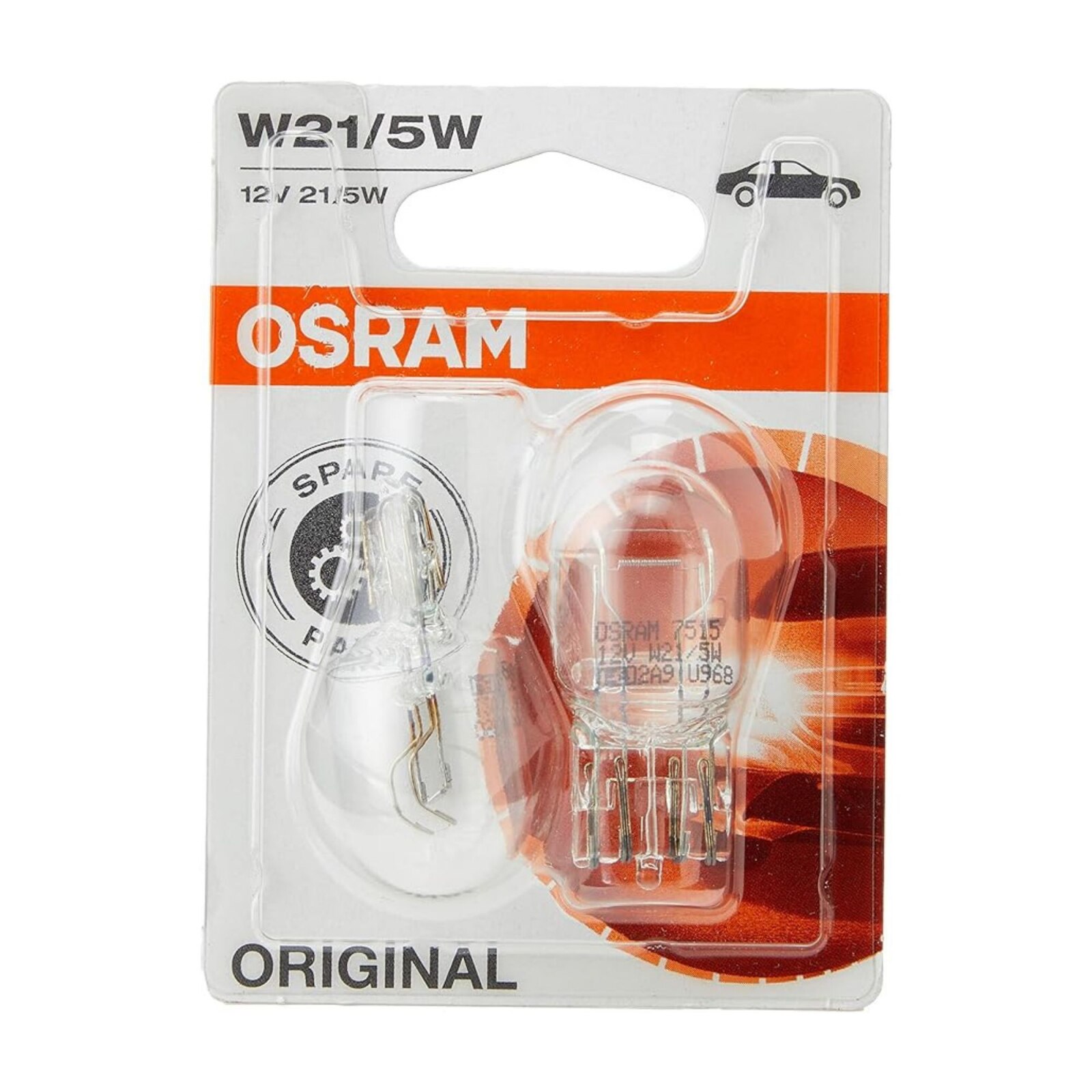 Комплект от 2 крушки 12V W21/5W Osram, оригинален блистер - eMAG.bg