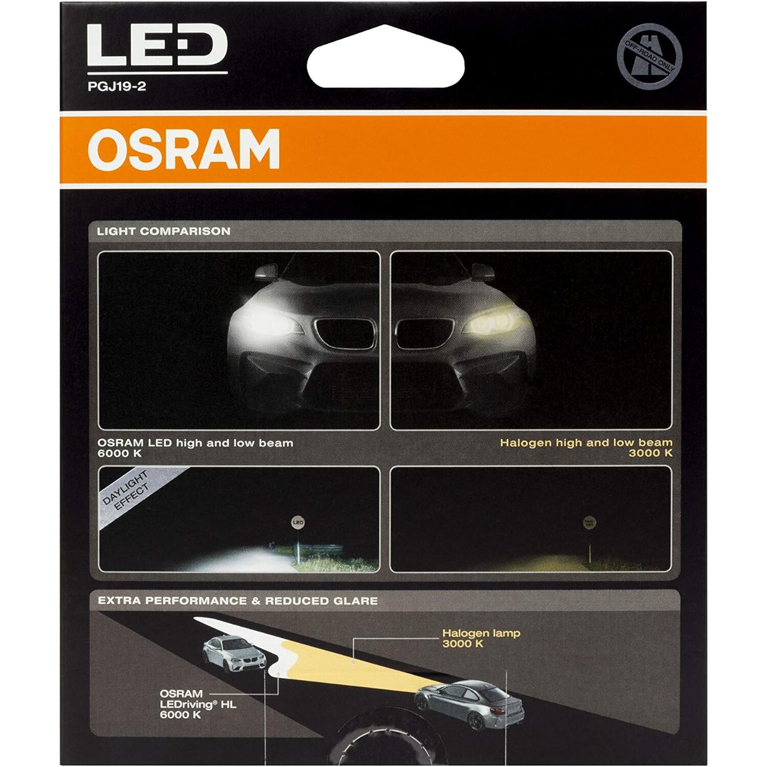 Set 2 LED H11 12/24V Osram Offroad LEDriving HL Cool White 6000K - eMAG.ro