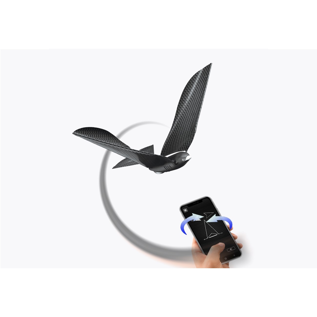 Drona Bionic Bird Meta Bird, Anvergura aripi 33 cm, Lungime 16 cm ...