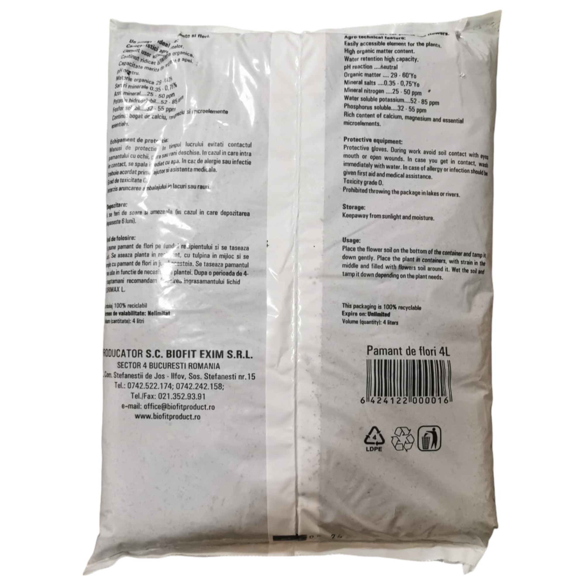 Pamant pentru Flori Florimax, Cantitate 4 L - eMAG.ro