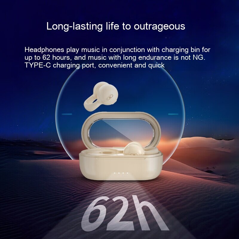 Casti Wireless, OKSJ® I20, Clip-On, Bluetooth5.3, Sport, moda, microfon ...