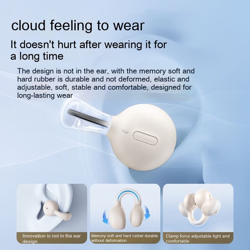 Casti Wireless, OKSJ® I20, Clip-On, Bluetooth5.3, Sport, moda, microfon ...