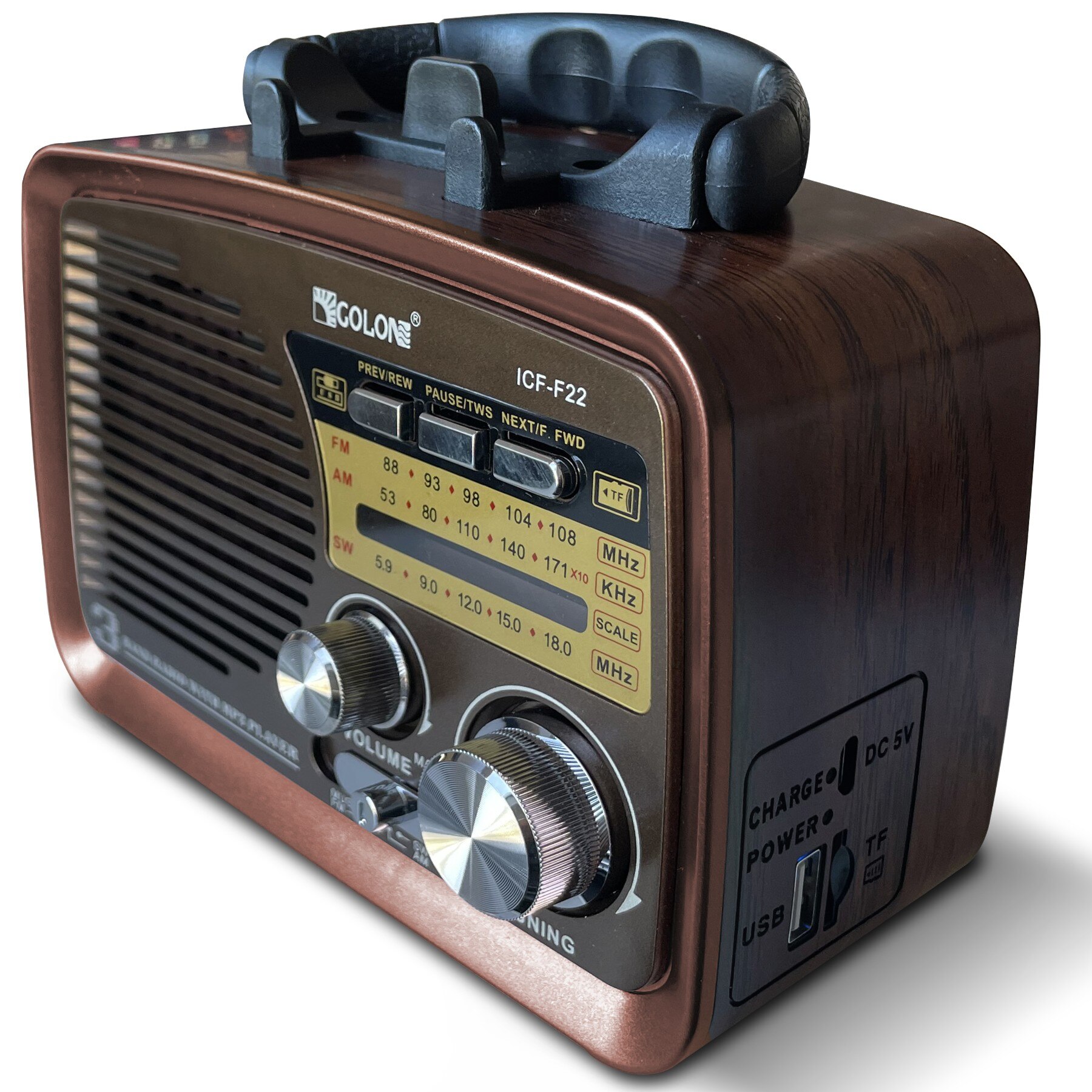 Mini Radio Retro Portabil, Baterie Incorporata, Bluetooth, USB, SD Card ...