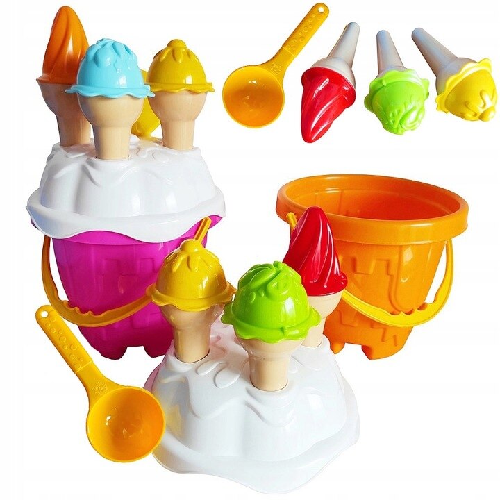 Carucior cu jucarii de nisip, Plaja set, Roaba, Roz - eMAG.ro