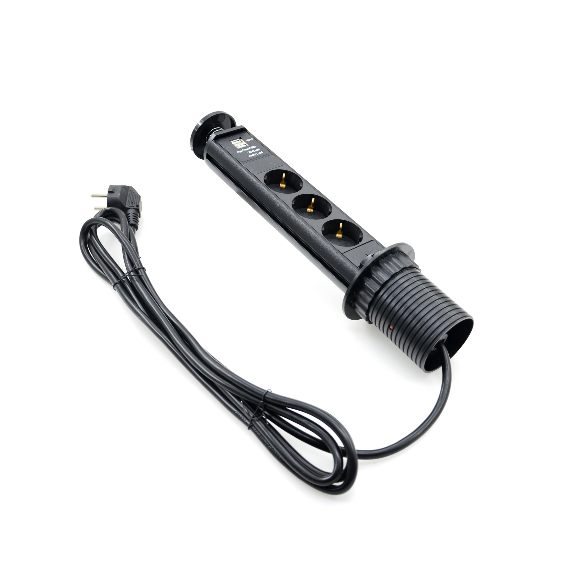 Priza turn incorporabila in blat bucatarie, masa sau birou LanKATT, 3 ...