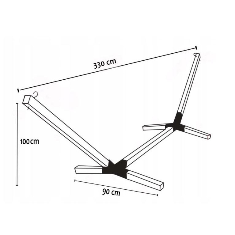 Set suport si hamac, Comfort Zone, Lemn, Greutate maxima suportata de ...