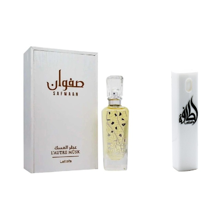 Set Apa de parfum, Lattafa Safwaan L’autre Musk unisex 100 ml parfum ...