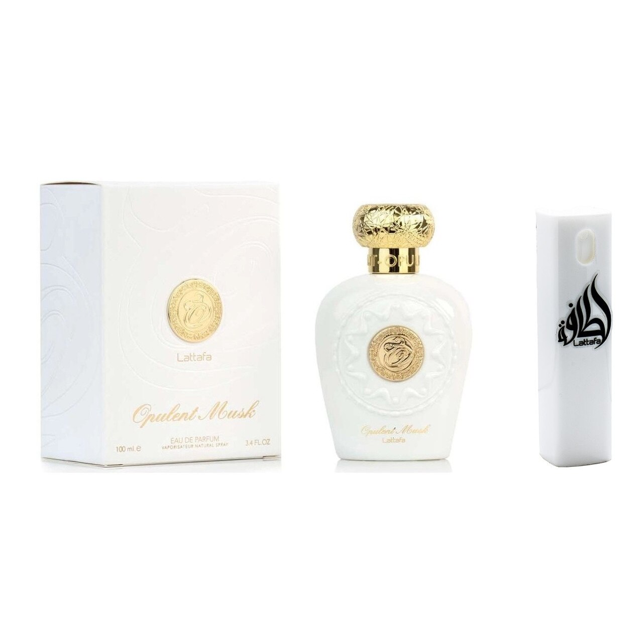 Set Apa de parfum, Lattafa Opulent Musk, de dama, 100ml, arabesc cu Kit ...
