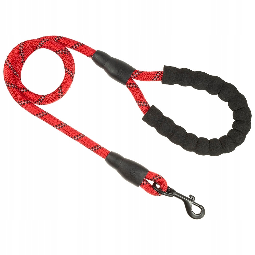 Lesa pentru caini Wesolypupil, neopren, reflectorizanta, rosu/negru, 1 ...