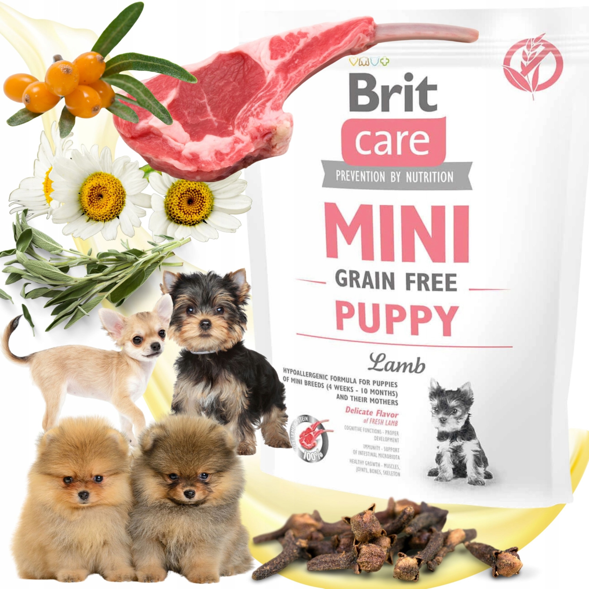 Hrana pentru caini Brit, Mini Puppy, fara cereale, hipoalergenica, cu ...