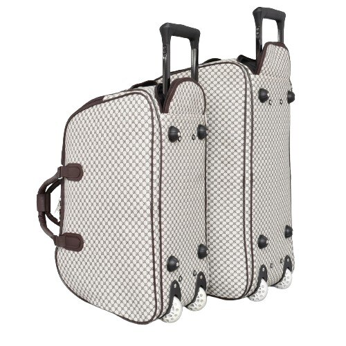 Set Genti de voiaj cu roti, 60 x 35 x 32 cm, Piele ecologica, 2 bucati ...