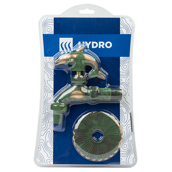 Декоративна канелка Hydrostab Hydro Делфин, 1/2", Антично зелен - eMAG.bg