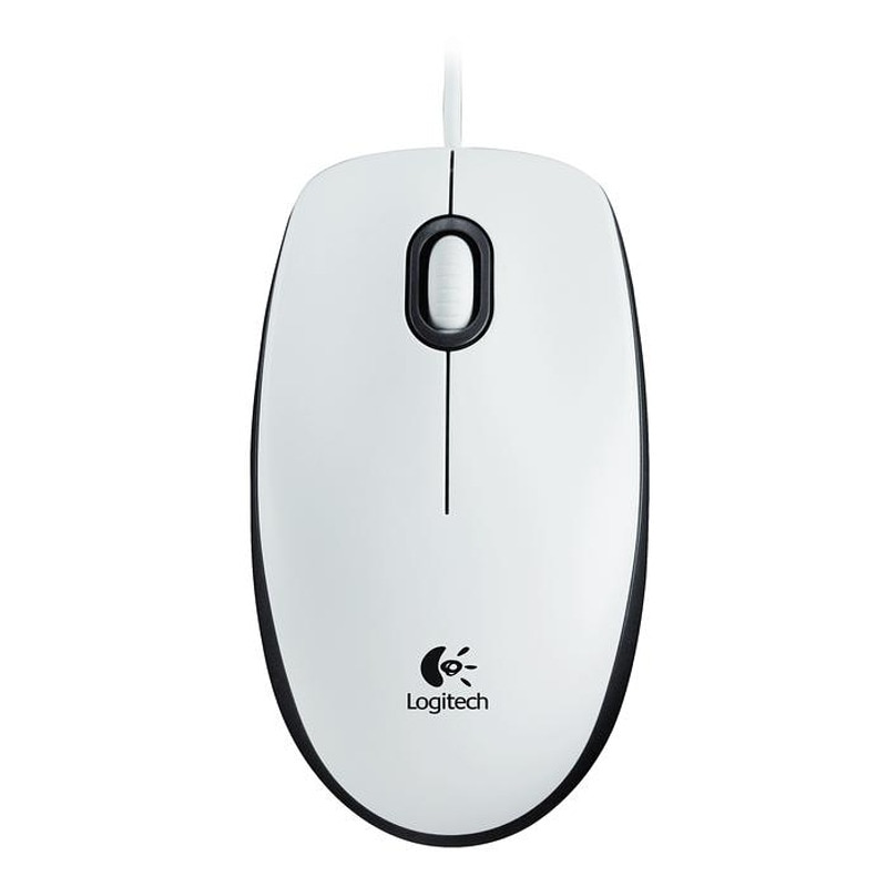 Мишка Logitech M100, Бял, USB - eMAG.bg