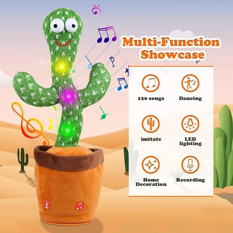 Jucarie interactiva cactus dansator, repeta cuvinte, multicolor ...
