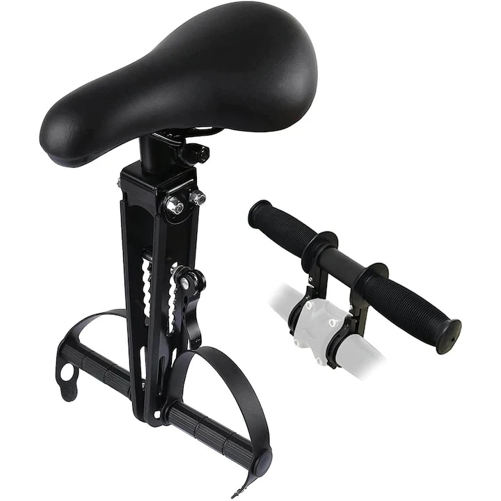 Scaun copil pentru bicicleta cu montaj pe cadru cu ghidon auxiliar ...