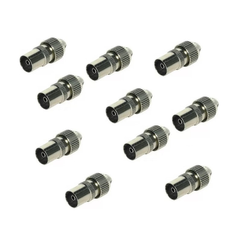 Set 10 buc Mufa Antena TV metal - MAMA - eMAG.ro