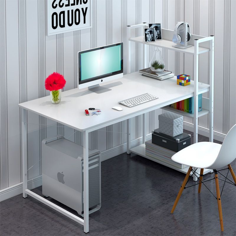 Birou cu raft suplimentar, BADU, alb, 120 x 110 x 55 cm - eMAG.ro