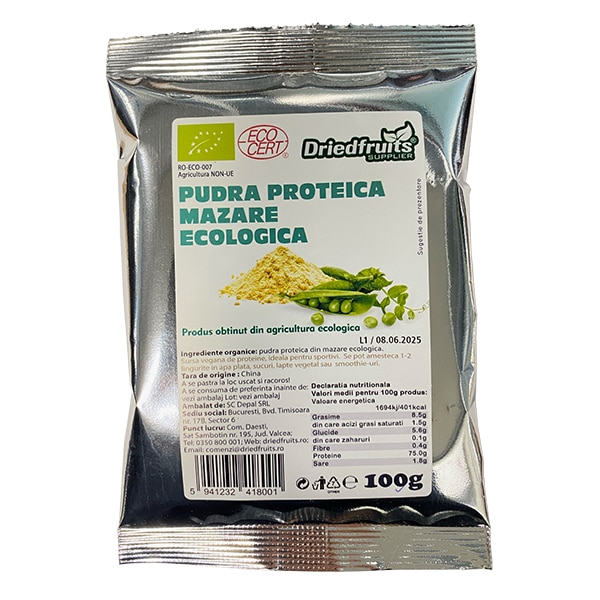 Pudra proteica din mazare BIO - 100 g - eMAG.ro