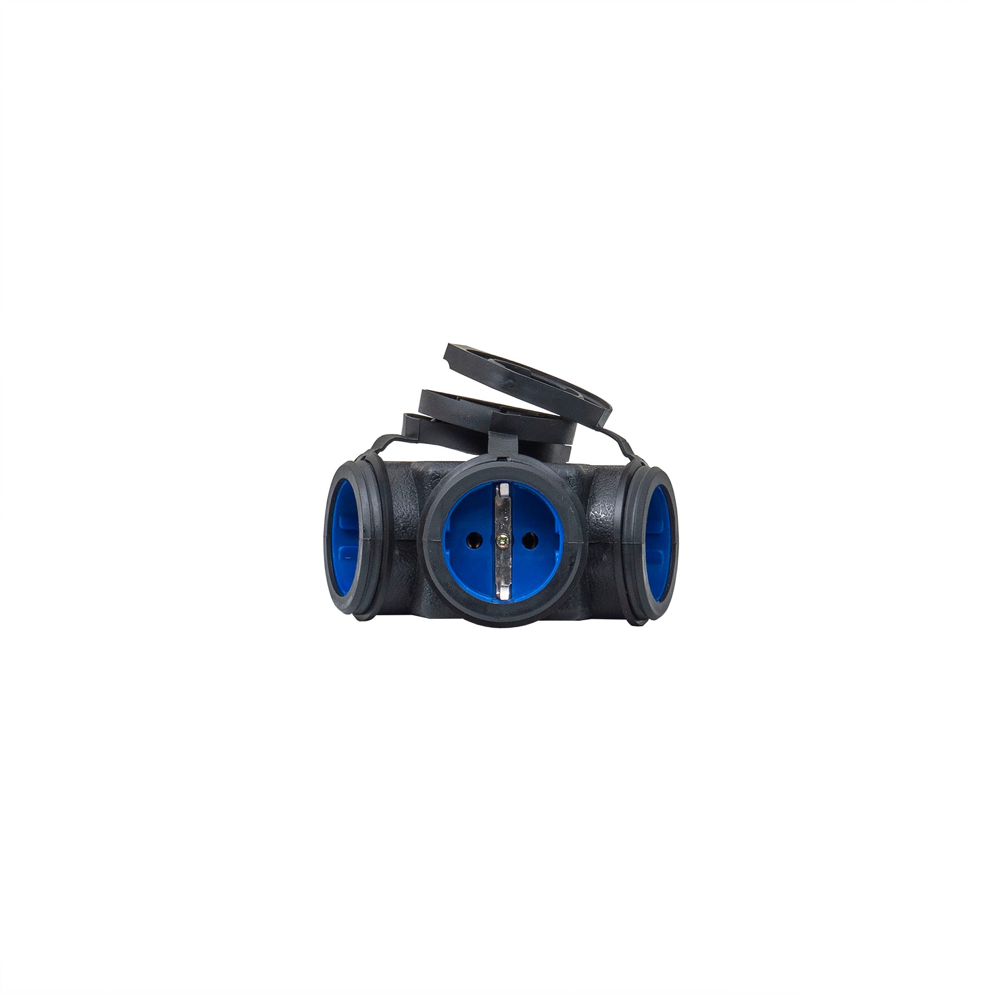 Cupla tripla din cauciuc, 16A, 250V, protectie IP44, Z-TOOLS / ZTS 8412 ...