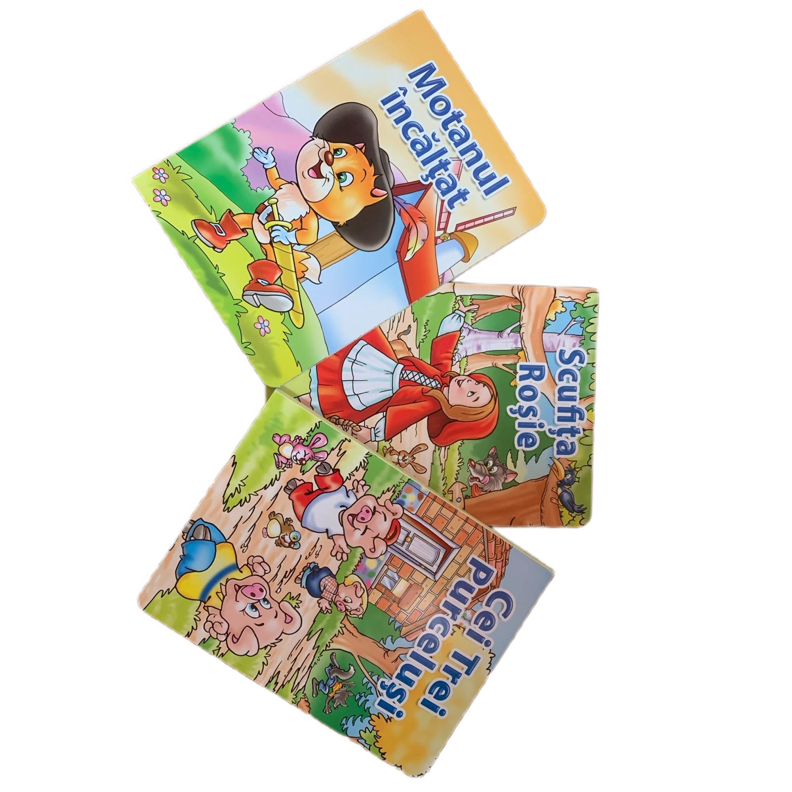 Set 3 carti de citit pentru copii cu povesti clasice, Motanul incaltat ...