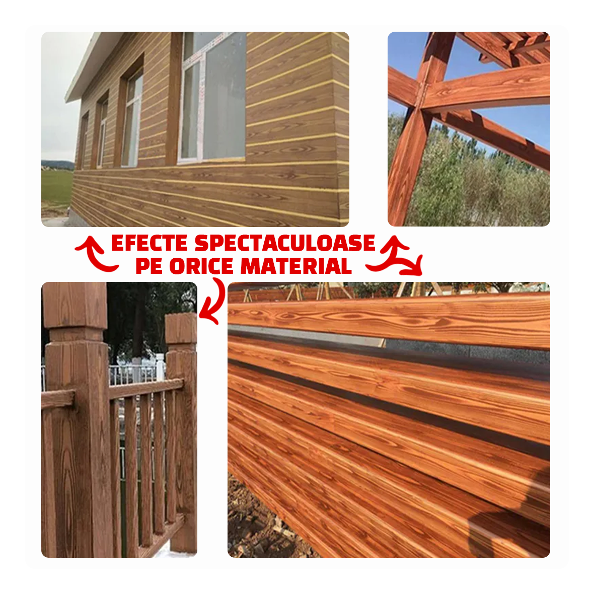 Set 2 Aplicatoare Vopsea Textura Lemn - eMAG.ro