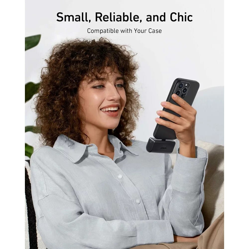 Baterie externa pentru telefon, porturi 1xUSB, 1xUSB-C, 5000mAh, Nano ...