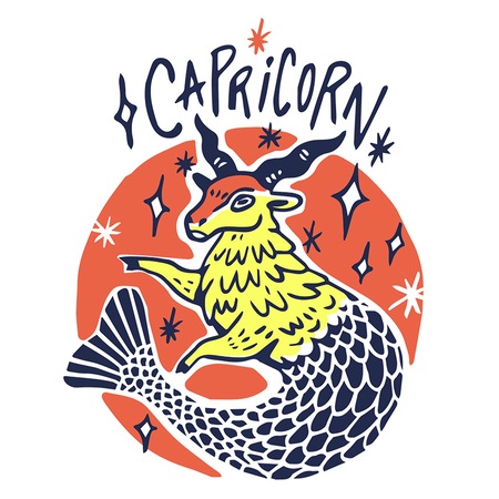 Bak csillagjegy matrica, erős, farkú állat, mítoszok, állatöv ...