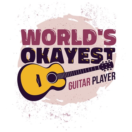 Klasszikus gitár matrica, angol szöveg A világ legjobb gitárlejátszója ...