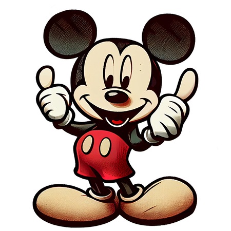 Sticker Cu Mickey Mouse Fericit, Desene Animate, Desenele Copilariei ...