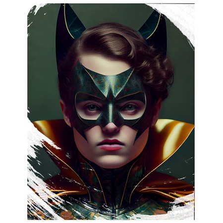 Sticker Cu Portret Fata Batman, Par Brunet, Masca, Marvel, Super Eroi ...