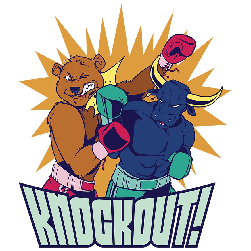 Sticker Pentru Investitori si Pasionatii de Box Cu Mesajul Knockout in ...