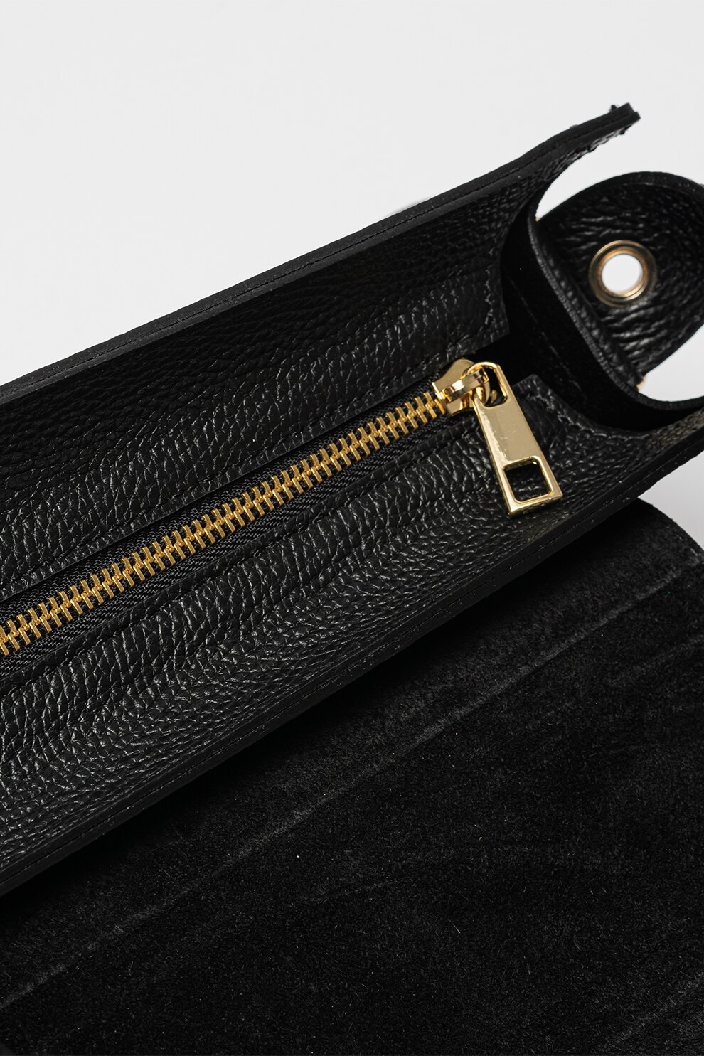 Chiara Canotti, Geanta de piele cu accesoriu logo detasabil, Negru ...