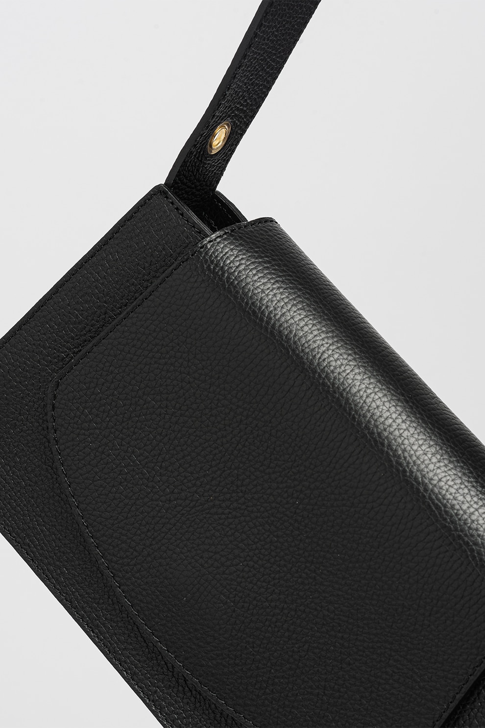 Chiara Canotti, Geanta de piele cu accesoriu logo detasabil, Negru ...