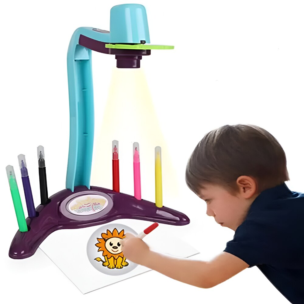 Jucarie Educationala Proiector pentru Desenat Velixo®, cu Hologram, 3 ...