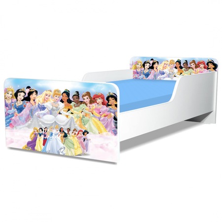 Pat Junior Printese Disney, saltea inclusa, 180X80 cm - eMAG.ro