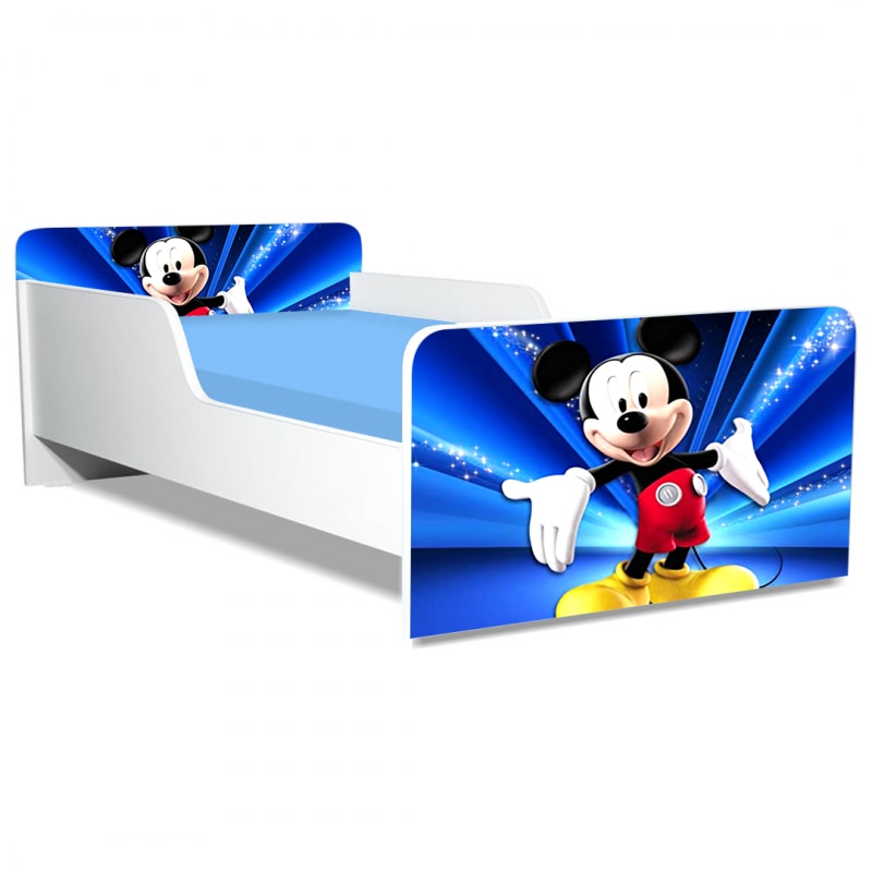 Pat Junior Mickey Mouse, saltea inclusa, 180X80 cm - eMAG.ro