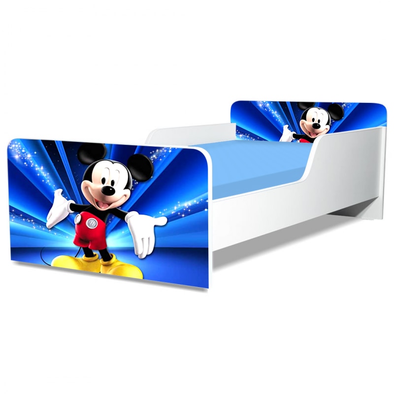 Pat Junior Mickey Mouse, saltea inclusa, 180X80 cm - eMAG.ro