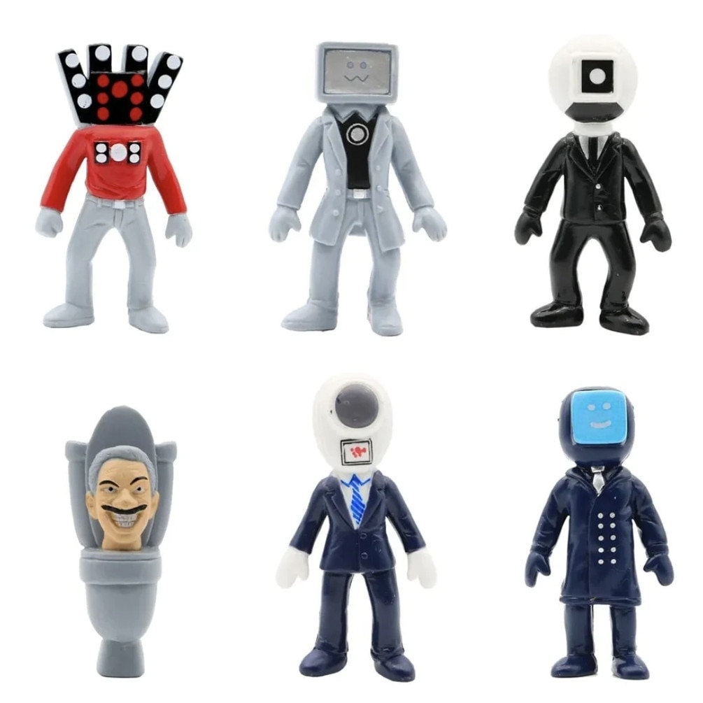 Set 6 Figurine Skibidi Toilet, Mistery Box, Tnagora®, 8 cm - eMAG.ro