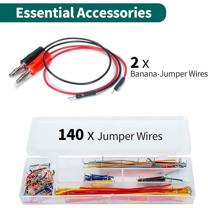 Kit sursa de alimentare 2 in 1 cu placa Breadboard, DC +15V -15V, 140 ...