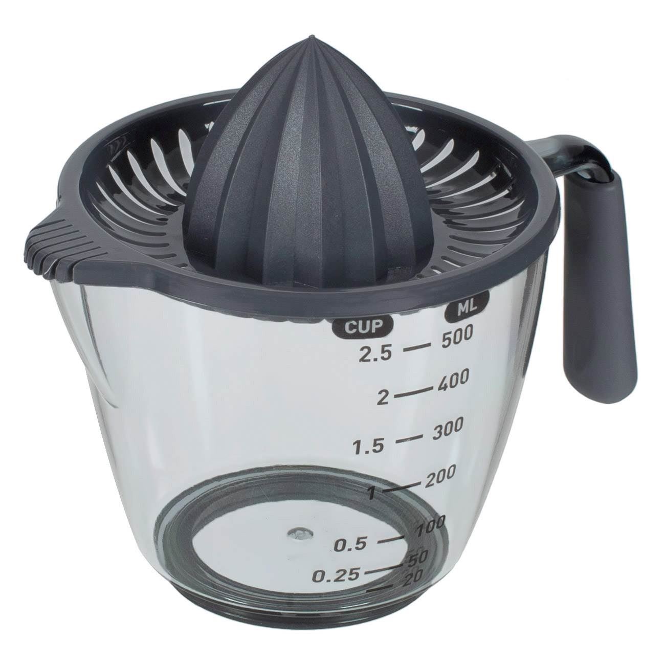 Storcator citrice din plastic cu dozator Shopiens®, antracit, cu ...