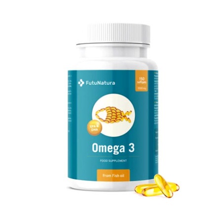 Omega 3 1000 mg, 150 de capsule moi, ajutor cardiovascular, cu vitamina ...
