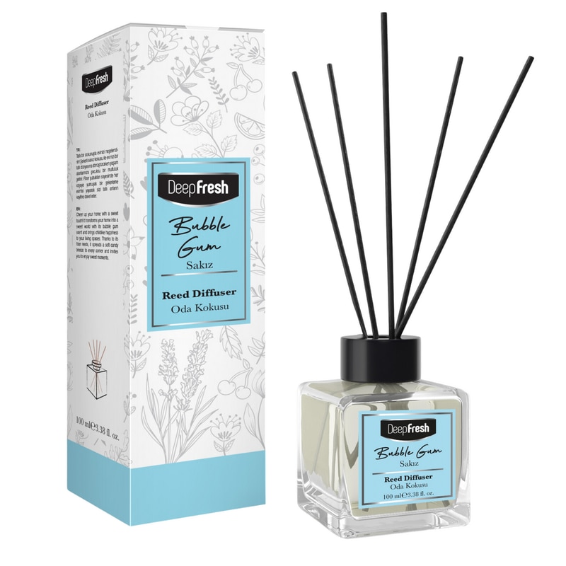 Odorizant de camera cu betisoare, DEEP FRESH Bubble Gum, 100 ml - eMAG.ro