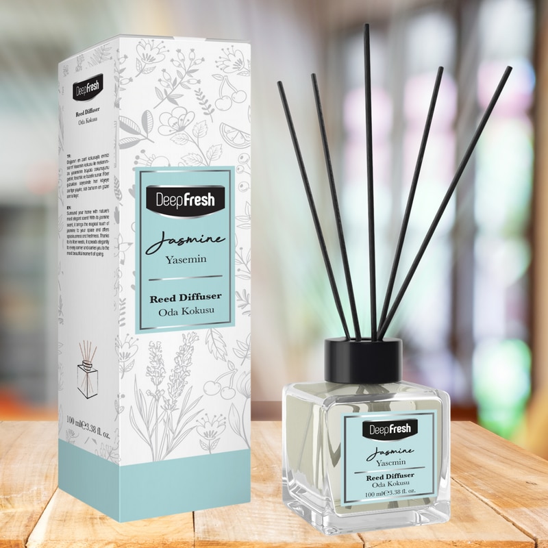 Odorizant de camera cu betisoare, DEEP FRESH Jasmine 100 ml - eMAG.ro