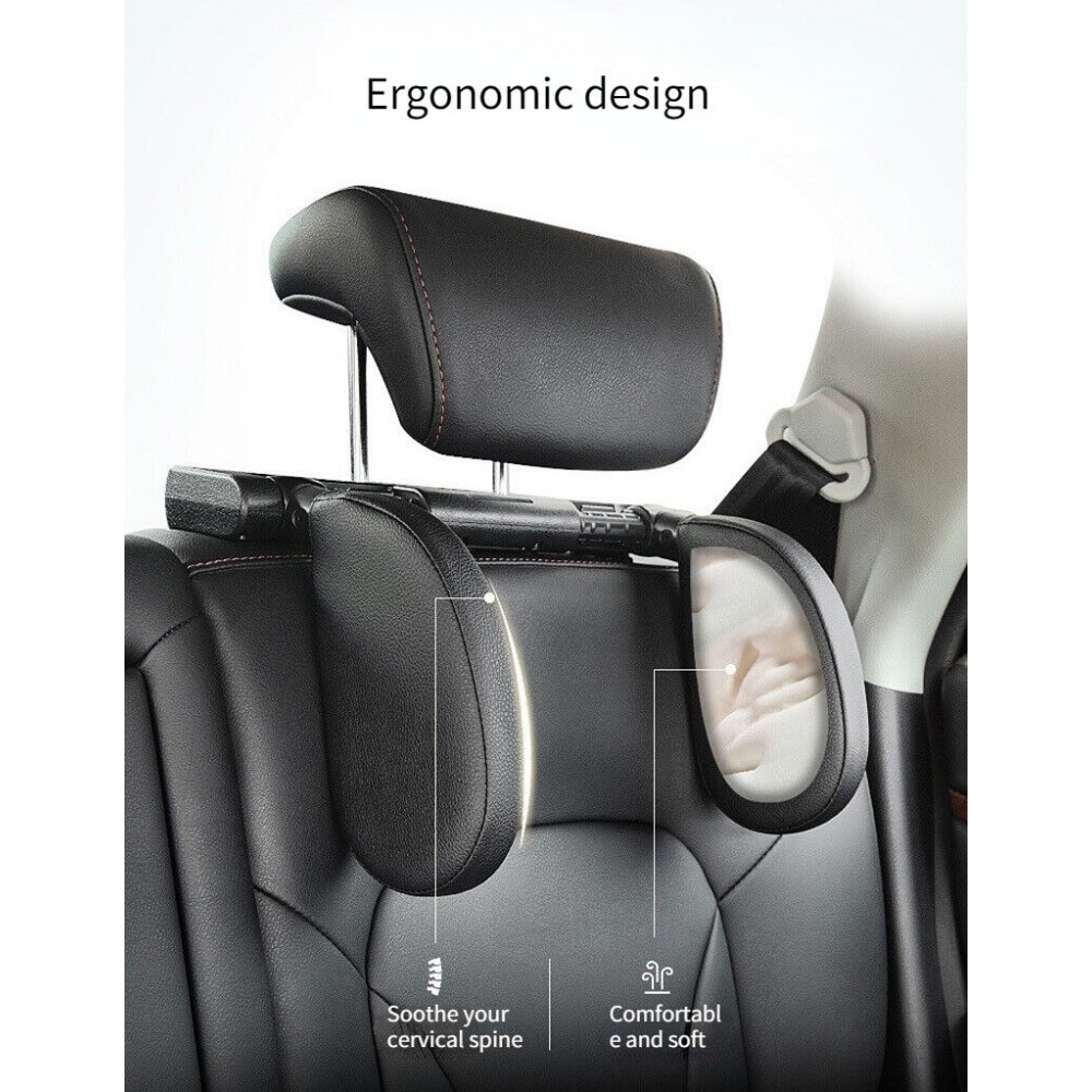 Suport tetiera auto reglabila pentru sustine cap Black - eMAG.ro